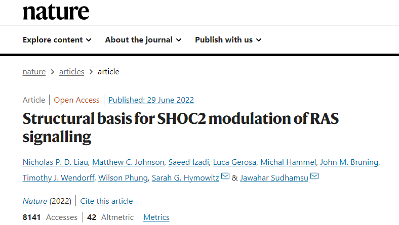 医药前沿│Nature：RAS信号的SHOC2调制的结构基础医药新闻-ByDrug-一站式医药资源共享中心-医药魔方