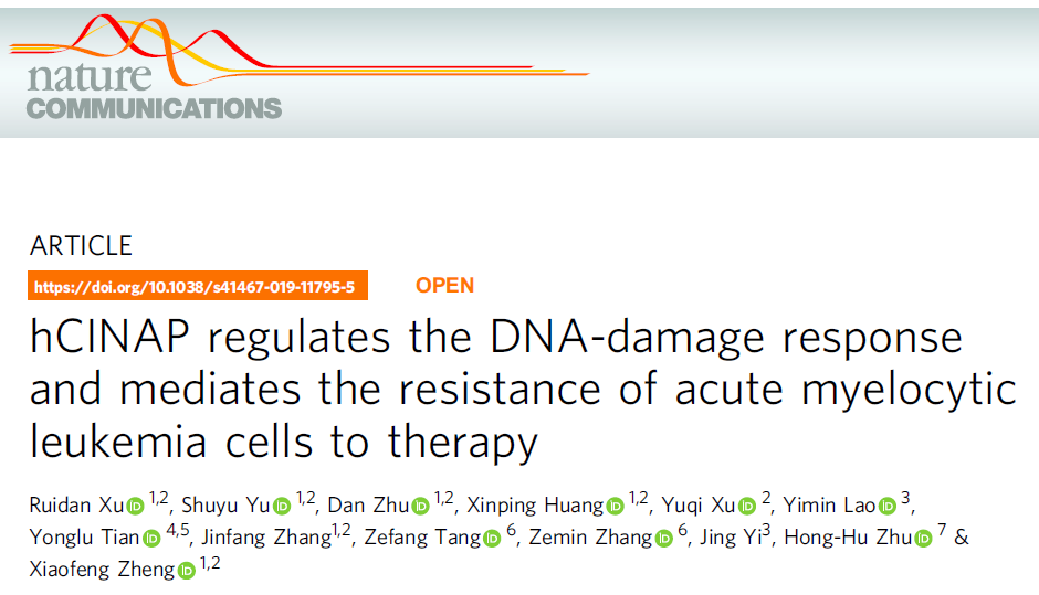 行业资讯 | 研究发现蛋白hCINAP参与调控DNA损伤修复的新机制医药新闻-ByDrug-一站式医药资源共享中心-医药魔方
