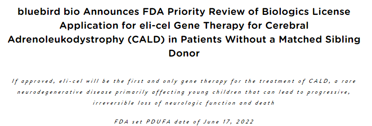 bluebird基因疗法获FDA优先审评资格医药新闻-ByDrug-一站式医药资源共享中心-医药魔方