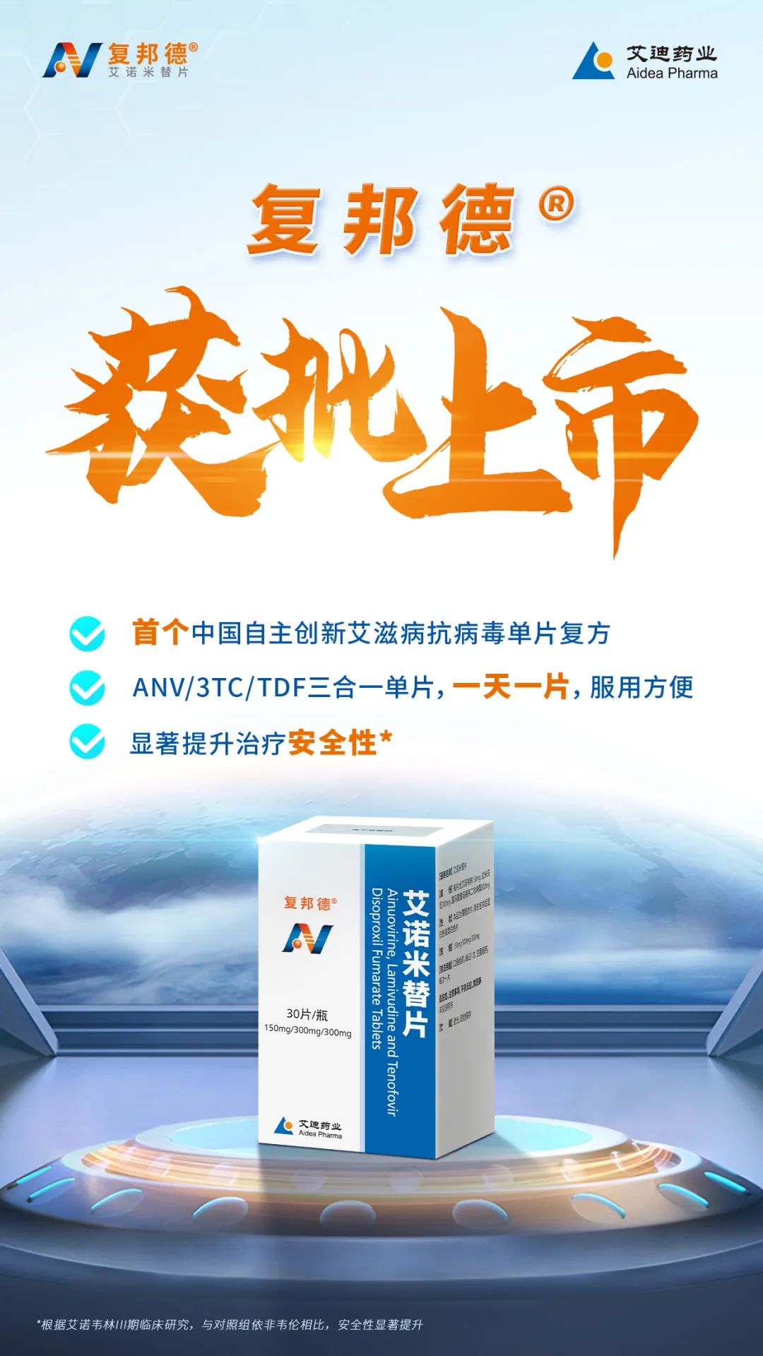 重磅 | 艾迪药业国产单片复方抗HIV新药复邦德®获批上市医药新闻-ByDrug-一站式医药资源共享中心-医药魔方