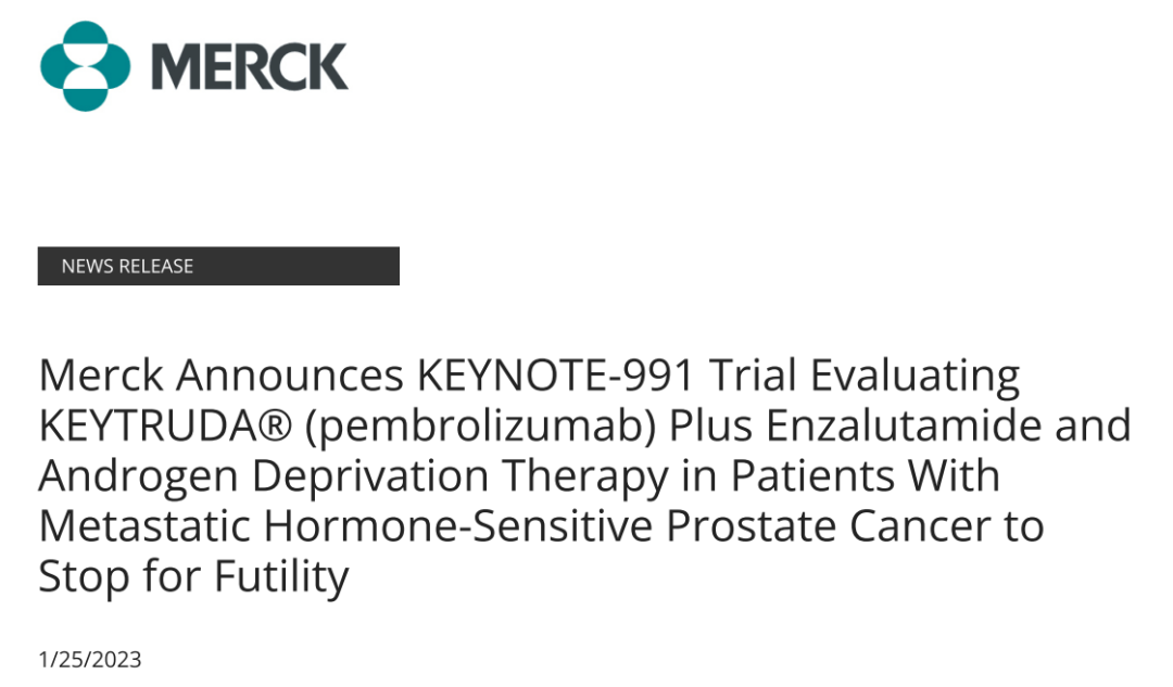 未达主要终点，默沙东终止K药一项前列腺癌III期研究医药新闻-ByDrug-一站式医药资源共享中心-医药魔方