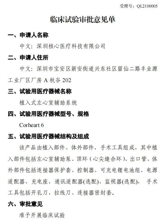 开启“中国心”时代！核心医疗“Corheart 6植入式左心室辅助系统”临床试验获批医药新闻-ByDrug-一站式医药资源共享中心-医药魔方