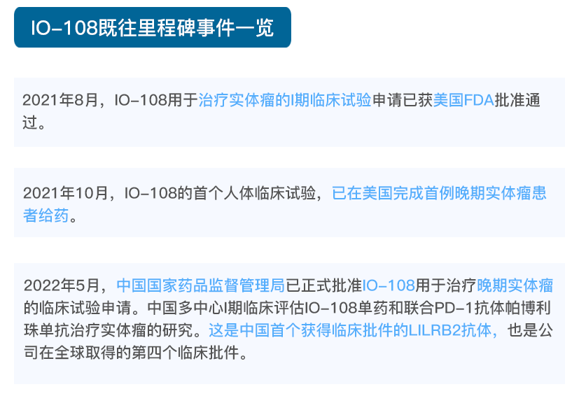 「Immune-Onc」靶向LILRB2全新抑制性抗体IO-108在中国获批开展Ⅰ期临床试验医药新闻-ByDrug-一站式医药资源共享中心-医药魔方