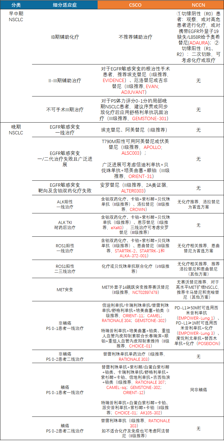 2022非小细胞肺癌指南更新及对比全梳理：CSCO VS NCCN | 年度盘点医药新闻-ByDrug-一站式医药资源共享中心-医药魔方
