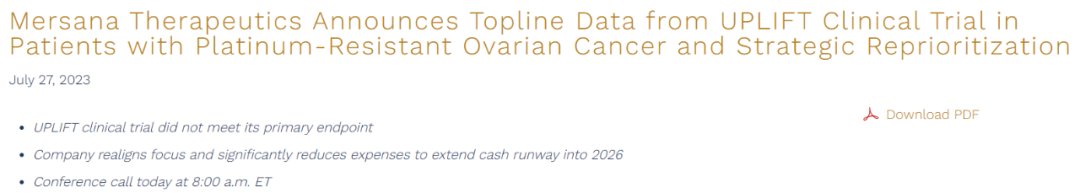 潜在首创ADC再失利，Mersana裁员50%、砍管线求生医药新闻-ByDrug-一站式医药资源共享中心-医药魔方