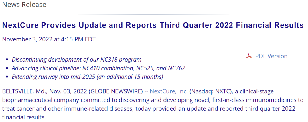 NextCure：终止开发Siglec-15单抗医药新闻-ByDrug-一站式医药资源共享中心-医药魔方