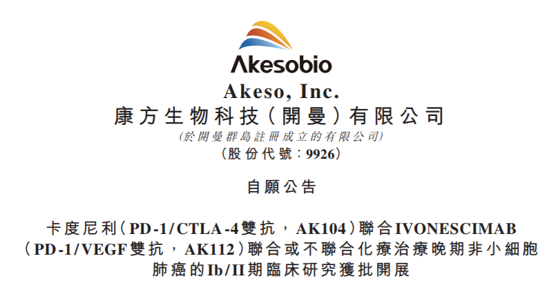 双抗+双抗！康方生物开展AK104联合AK112治疗NSCLC临床医药新闻-ByDrug-一站式医药资源共享中心-医药魔方