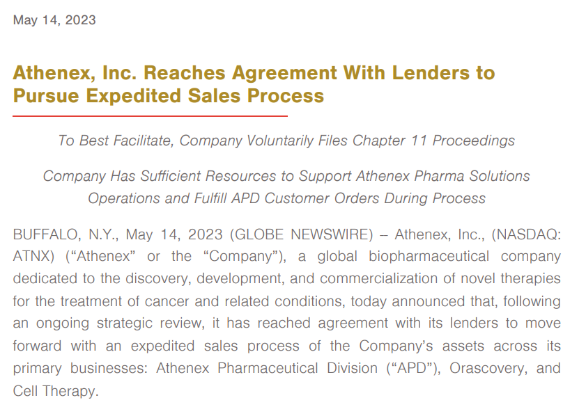 马化腾投资的Athenex申请破产，加快资产销售流程以关闭公司医药新闻-ByDrug-一站式医药资源共享中心-医药魔方