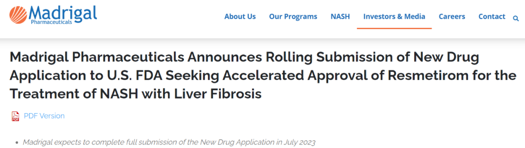 NASH新药在美申报上市医药新闻-ByDrug-一站式医药资源共享中心-医药魔方