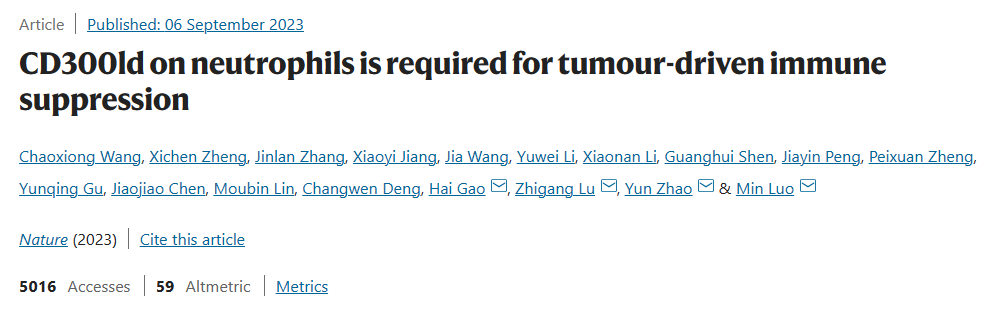 中国科学家Nature发文：肿瘤免疫治疗新靶点——CD300ld医药新闻-ByDrug-一站式医药资源共享中心-医药魔方