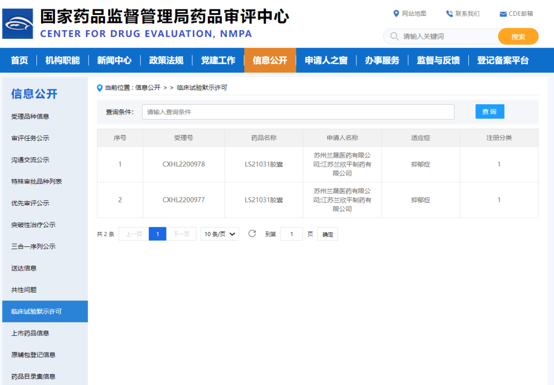 LifeBay企业动态 | 兰晟医药抑郁症1类新药IND获批医药新闻-ByDrug-一站式医药资源共享中心-医药魔方