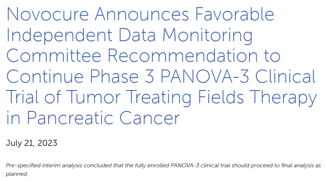 NovoCure/再鼎肿瘤电场治疗将进行III期胰腺癌研究最终分析医药新闻-ByDrug-一站式医药资源共享中心-医药魔方