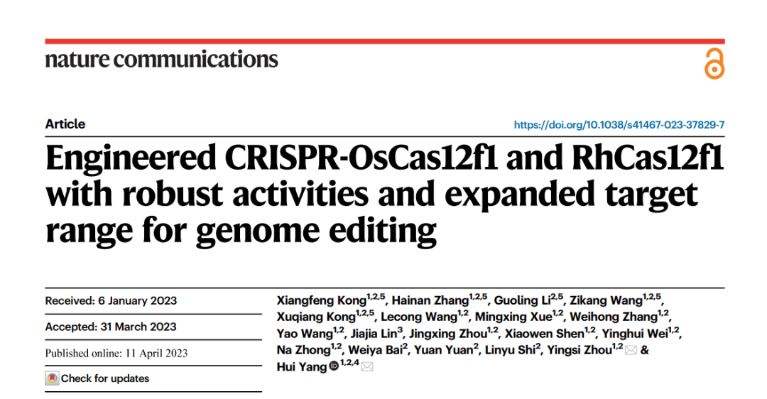 辉大基因开发出高活性、靶向范围广且高保真的新型CRISPR-Cas12f系统医药新闻-ByDrug-一站式医药资源共享中心-医药魔方