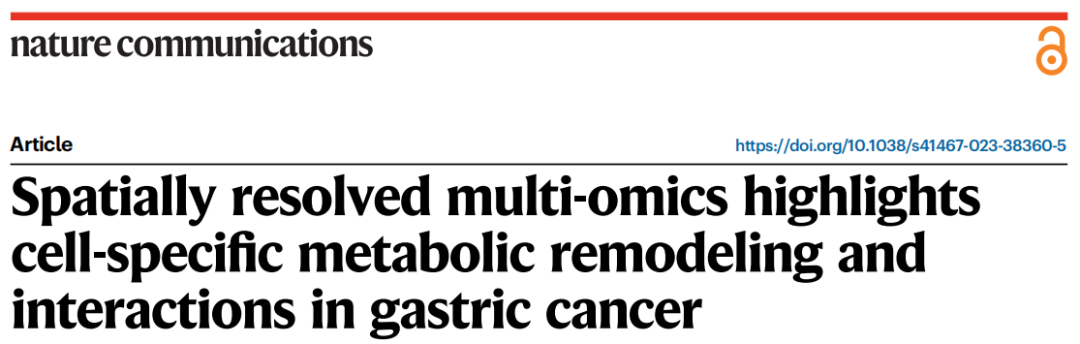NC（IF17）|空间多组学揭示胃癌细胞特异性的代谢重塑和相互作用医药新闻-ByDrug-一站式医药资源共享中心-医药魔方