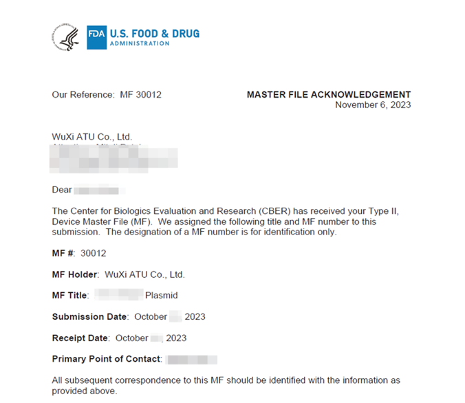 药明生基 AAV Helper 质粒顺利完成 FDA DMF 备案医药新闻-ByDrug-一站式医药资源共享中心-医药魔方