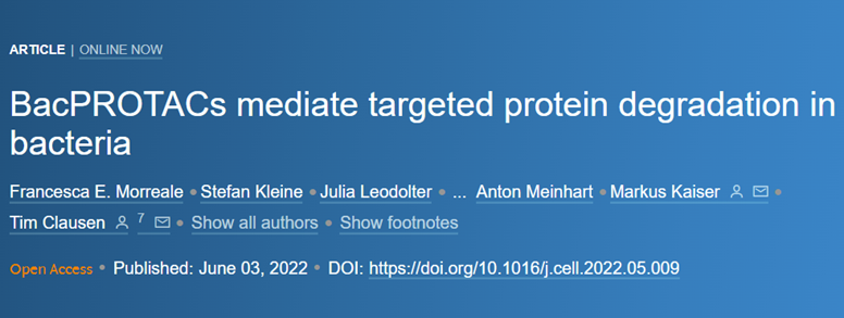 Cell重磅 | BacPROTAC来了！降解细菌蛋白，有望开发新型抗菌药物医药新闻-ByDrug-一站式医药资源共享中心-医药魔方