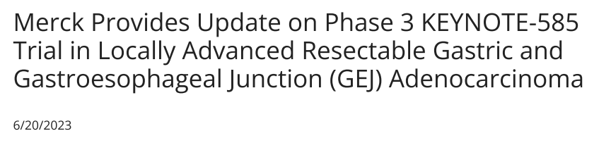 K药一项围手术期治疗胃癌III期研究未达到无事件生存期主要终点医药新闻-ByDrug-一站式医药资源共享中心-医药魔方