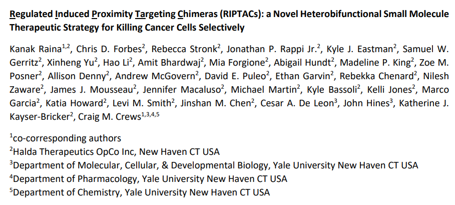 新锐！7600万美元融资，Craig Crews教授新公司开发RIPTAC疗法医药新闻-ByDrug-一站式医药资源共享中心-医药魔方