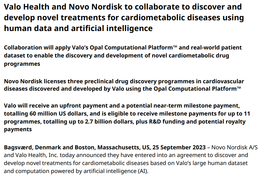 27.6亿美元！诺和诺德利用AI开发新型心脏代谢疾病新药医药新闻-ByDrug-一站式医药资源共享中心-医药魔方