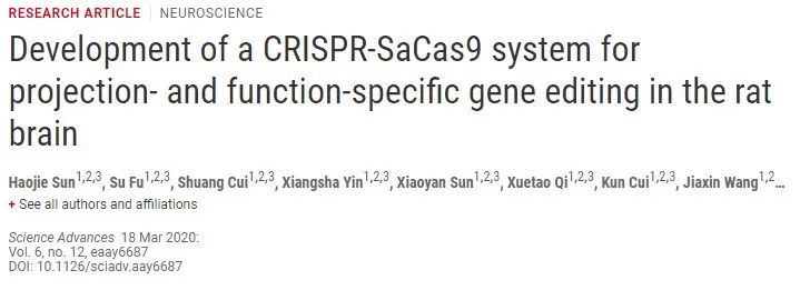 【Sci Adv.】北京大学万有/伊鸣教授团队借助CRISPR-SaCas9系统精准“删除”动物特定记忆医药新闻-ByDrug-一站式医药资源共享中心-医药魔方