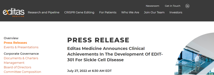 首款！Editas 体外基因编辑药物进入临床医药新闻-ByDrug-一站式医药资源共享中心-医药魔方