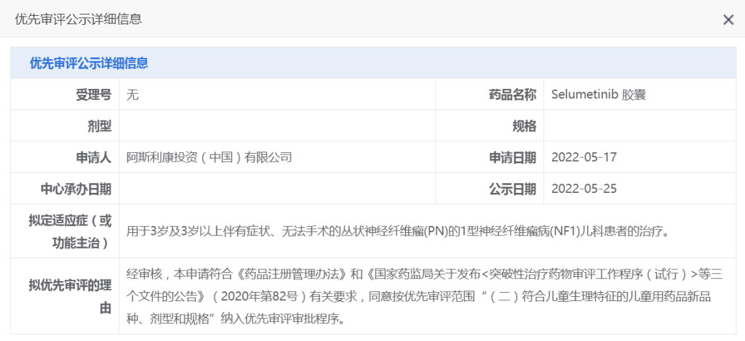 阿斯利康MEK抑制剂Selumetinib胶囊获CDE优先审评医药新闻-ByDrug-一站式医药资源共享中心-医药魔方